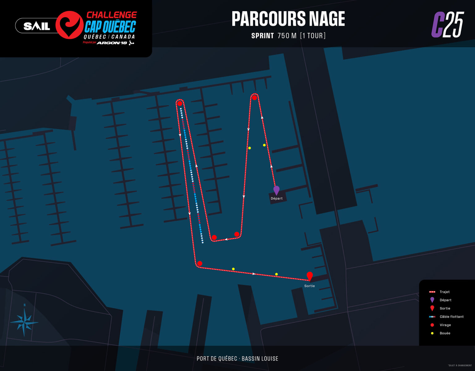 Parcours | Sail Challenge CAP Québec propulsé par Argon 18