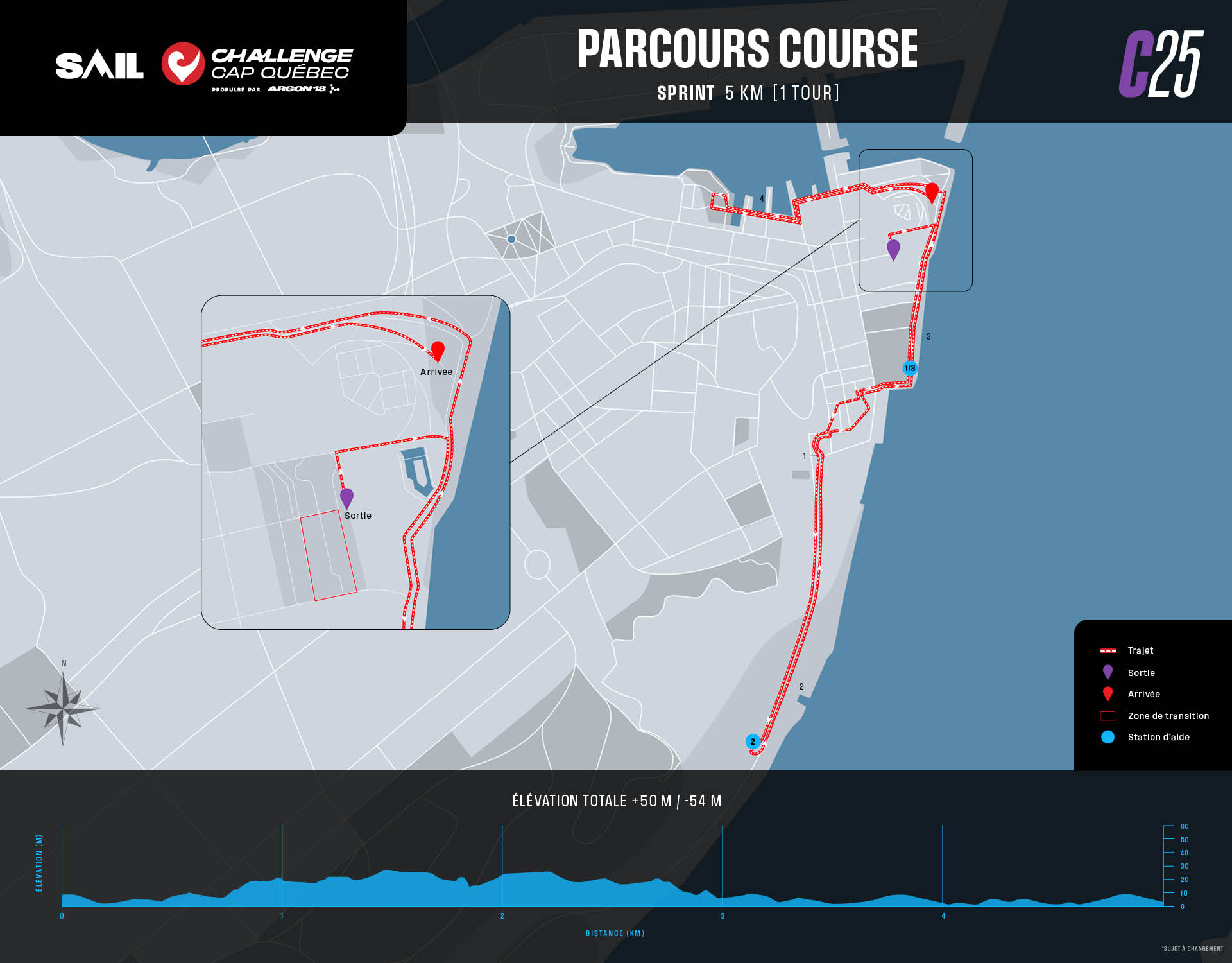 Parcours | Sail Challenge CAP Québec powered by Argon 18