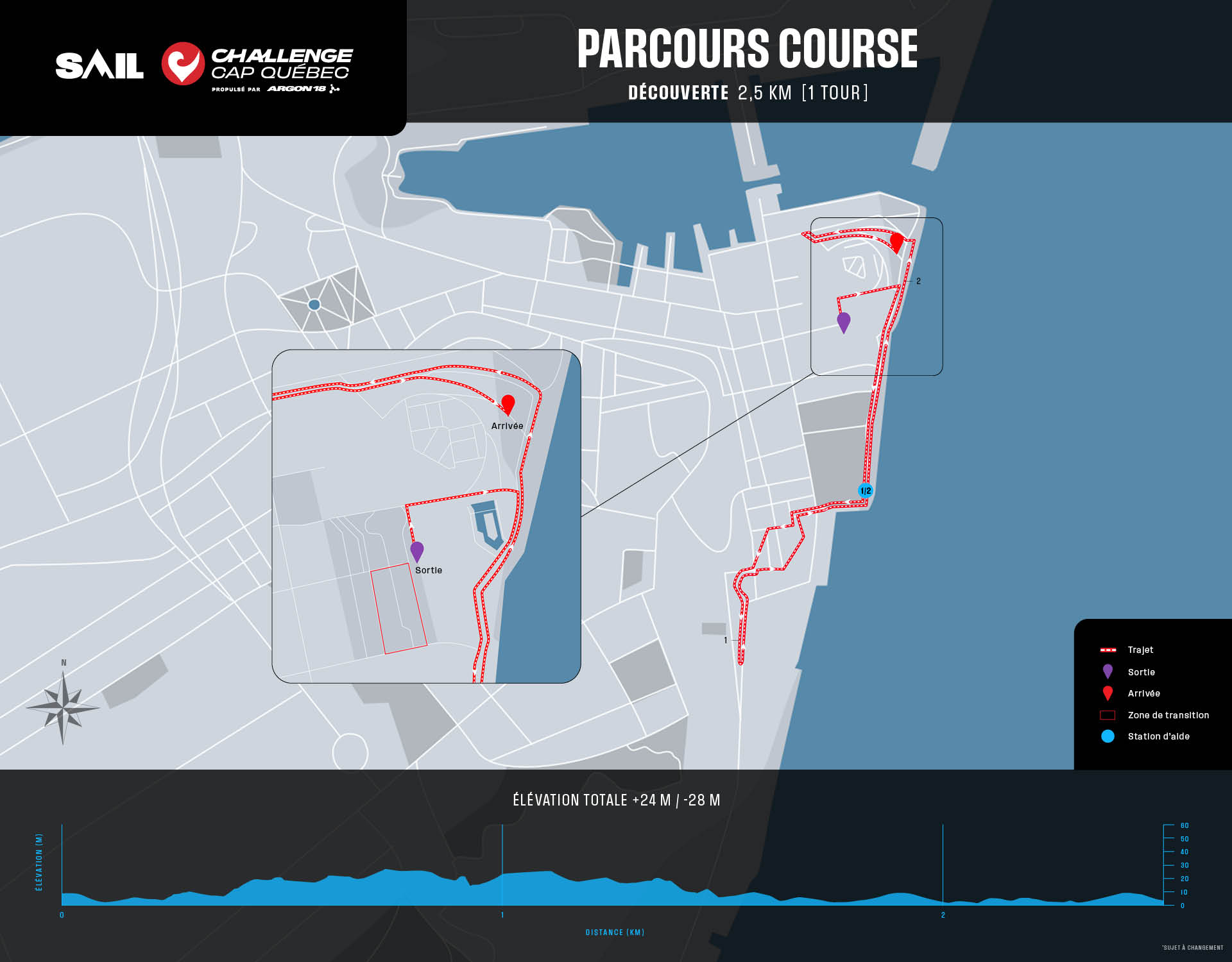 Parcours | Sail Challenge CAP Québec propulsé par Argon 18