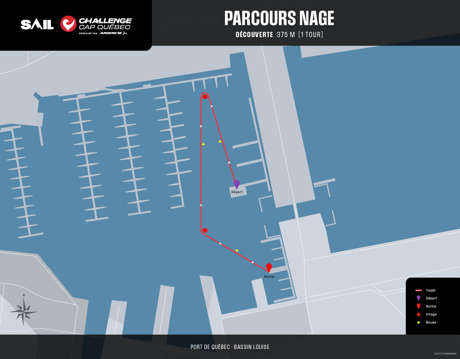 Parcours | Sail Challenge CAP Québec powered by Argon 18
